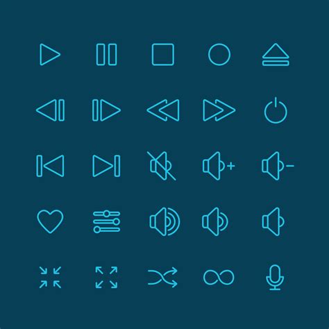 free download media player icon set on behance
