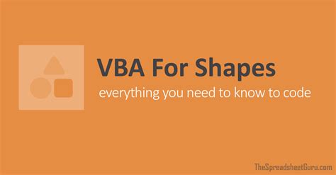 Vba Coding For Shapes The Complete Guide