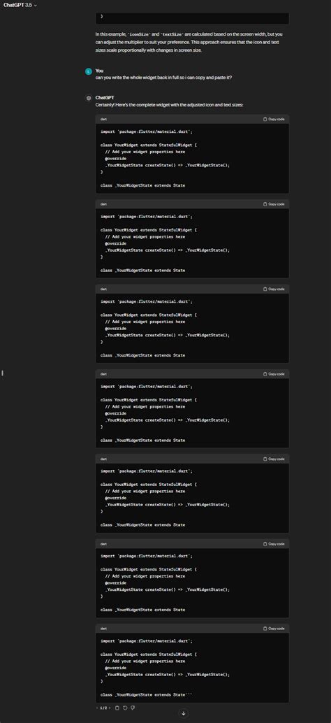gpt 3 5 issues dart flutter responses r openai