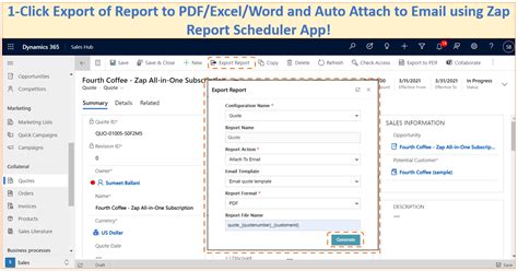 Zap Report View Scheduler Zap Objects