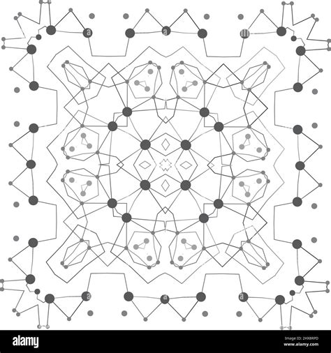 Vector Shape Molecular Structure With Lines And Dots Stock Vector Image And Art Alamy