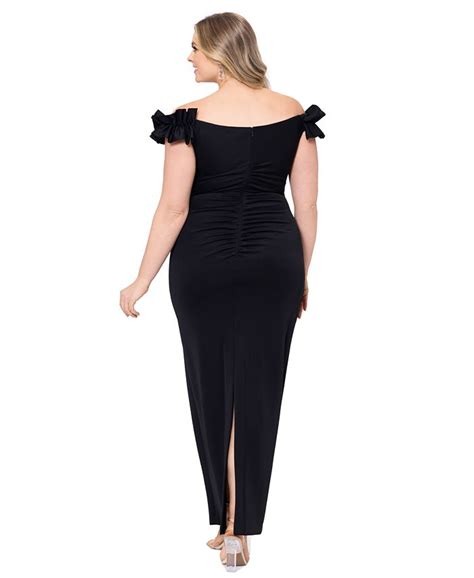 Xscape Plus Size Off The Shoulder Sheath Dress Macys