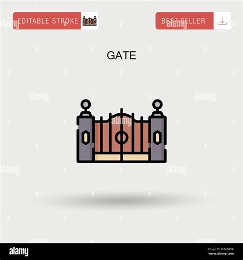 Gate Simple Vector Icon Stock Vector Image And Art Alamy