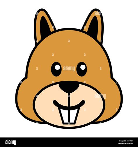 Simple Cartoon Of A Cute Squirrel Stock Vector Image And Art Alamy