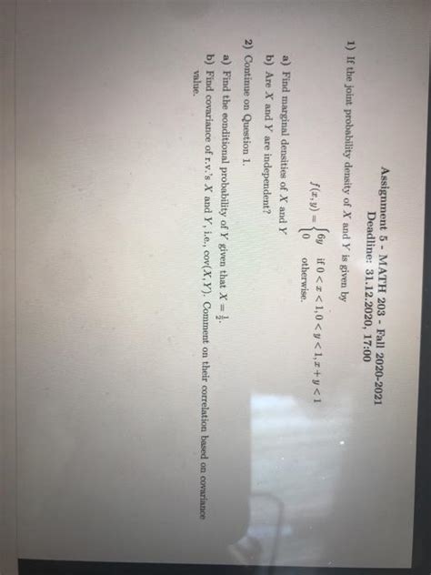 Solved Assignment 5 Math 203 Fall 2020 2021 Deadline