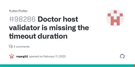 Doctor Host Validator Is Missing The Timeout Duration · Issue 98286