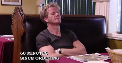 my favorite gordon ramsay moment is when his food was too slow so he took a jog and then fell