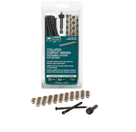 Fastenmaster Collated Cortex Hidden Fastening System For Veranda Decking 2 1 2 In Cortex