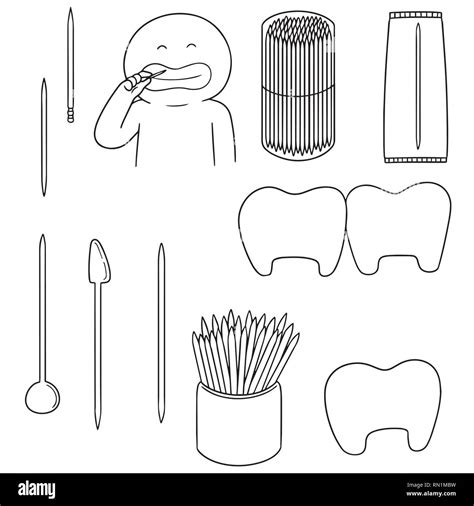 Vector Set Of Toothpick Stock Vector Image And Art Alamy
