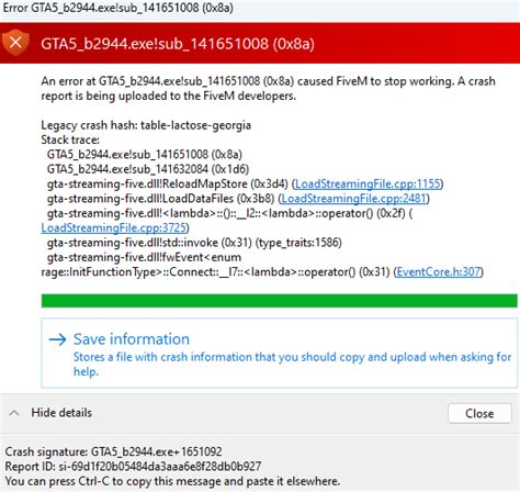 fivem crashing while in the loading screen for a server fivem client support cfx re community
