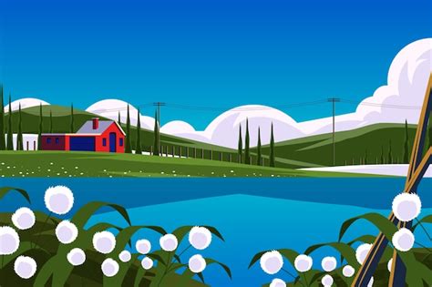 Free Vector Flat Design Flower Field Background
