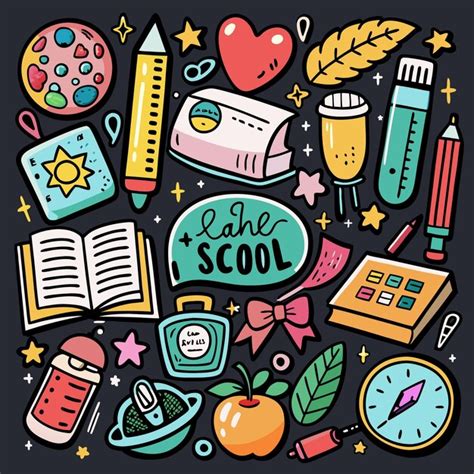 Back To School Doodles Premium Ai Generated Vector