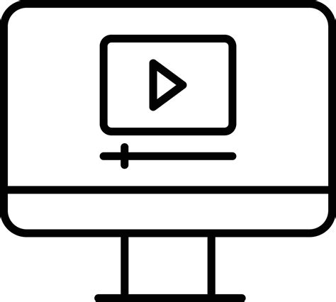 Monitor Outline Vector Illustration Icon 35954958 Vector Art At Vecteezy