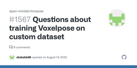 questions about training voxelpose on custom dataset · issue 1567 · open mmlab mmpose · github
