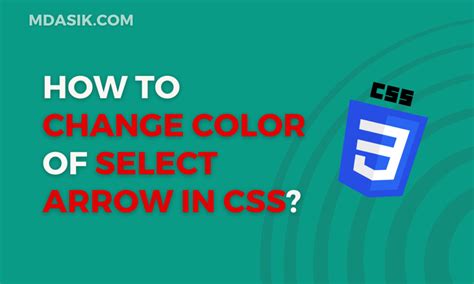 Change Color Of Select Arrow CSS Md Asik