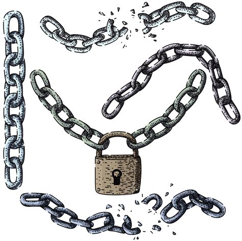 사슬 철 세트 손으로 그린 벡터 보호 물체 노란색 Png 일러스트 및 벡터 에 대한 무료 다운로드 Pngtree