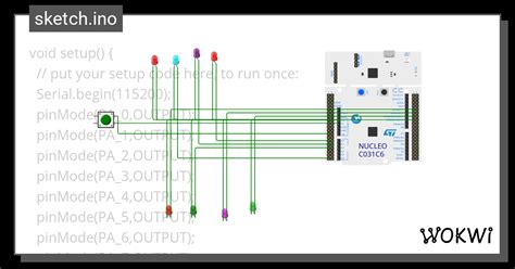 Lauflicht Wokwi ESP32 STM32 Arduino Simulator