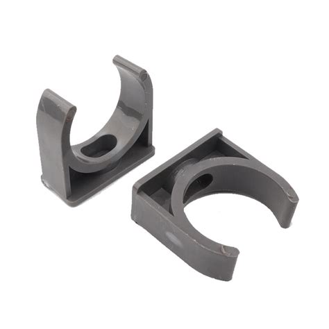 Pvc U형 파이프 클램프 플라스틱 파이프 클립 튜브 홀더 파이프 피팅 나사 고정 흰색 회색 20mm 25mm 32mm 40mm 50mm 배관