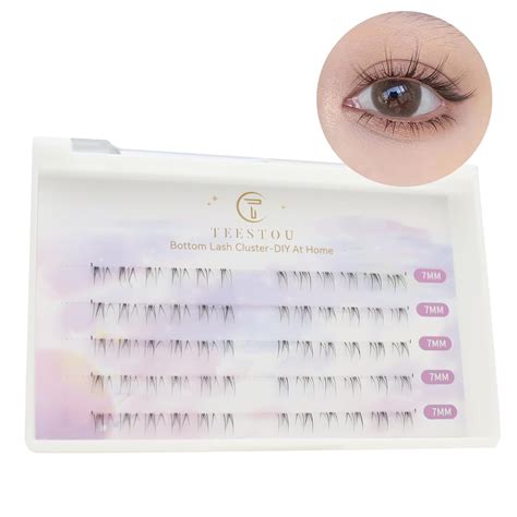 Amazon Com Lash Clusters Bottom DIY Lash Extension TEESTOU 60pcs Bottom Individual Lashes Wispy