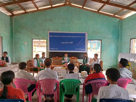 ဟိုပန်မြို့နယ်၊ ရွှေဝါကျေးရွာ အခြေခံပညာအထက်တန်းကျောင်းခွဲ၌ လူငယ်စကားဝိုင်း ကျင်းပ