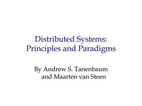 Ppt Distributed Systems Principles And Paradigms Powerpoint