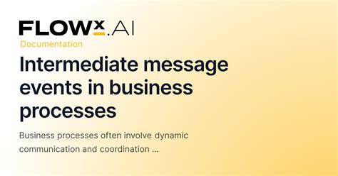 Intermediate Message Events In Business Processes Docs