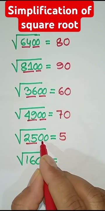 Simplification Of Square Root Mathsolution Logs Exponent