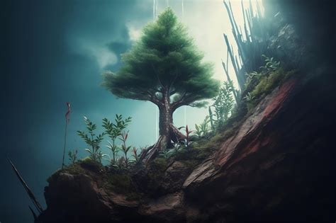 Premium AI Image Tree In The Forest Generative AI