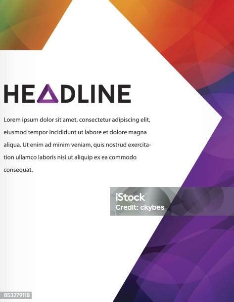 문자 로고 요소 밝은 그라디언트 시각적 정체성 혼합 스타일 가상 이름으로 비즈니스에 대 한 안내 책자 표지 템플릿 샘플 0명에 대한 스톡 벡터 아트 및 기타 이미지 Istock