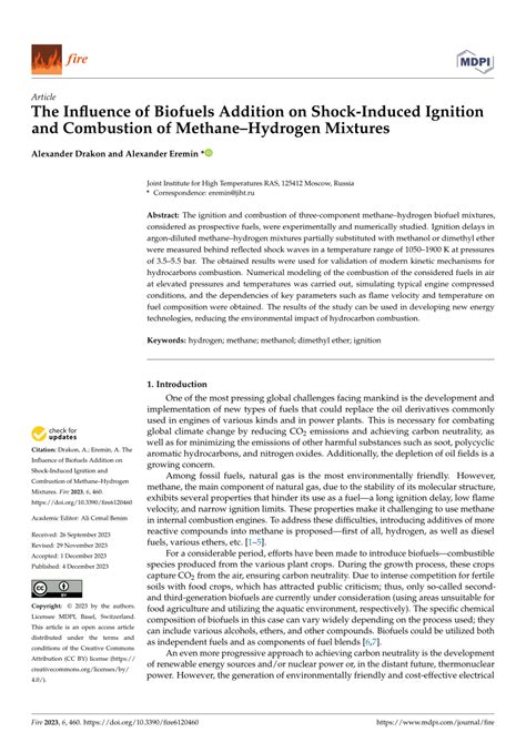 pdf the influence of biofuels addition on shock induced ignition and