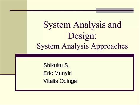 System Analysis And Design Assignment New2 Ppt