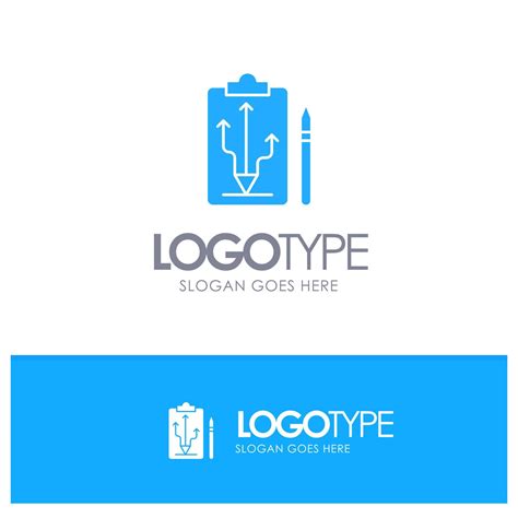 Head Plan Strategy Tactics Think Blue Solid Logo With Place For Tagline