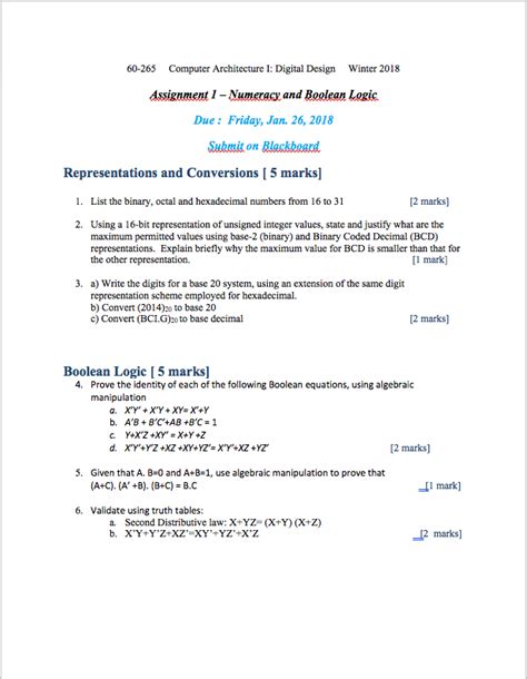 Solved 60 265 Computer Architecture I Digital Design Winter