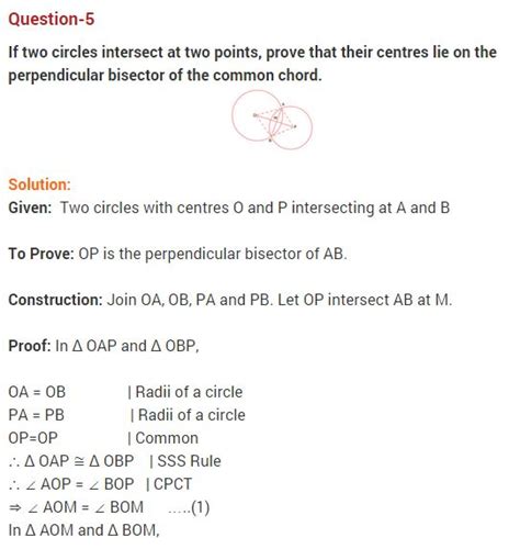Ncert Solutions For Class 9 Maths Chapter 10 Circles Ex 10 3 Solutions Math Chapter