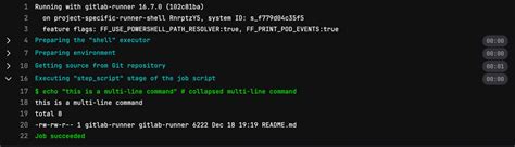 极狐GitLab 多行命令的 CI 日志管理体验的改进 极狐GitLab