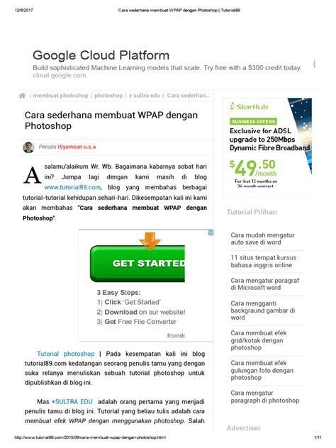 Cara Sederhana Membuat Wpap Dengan Photoshop Tutorial89 Pdf