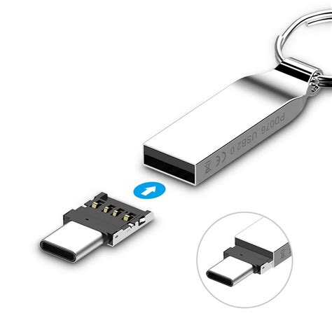 DM MINI TYPE C Adaptor OTG Function Turn Normal USB Into TYPE C USB Flash Drive In Memory Card