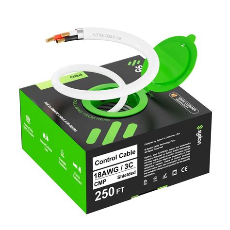 Syston Cable Technology 250 Ft 183 White Cmpfplpcl3p Plenum Rated