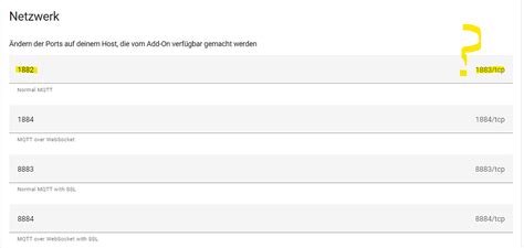 mosquitto add on with diffrent mqtt port configuration home