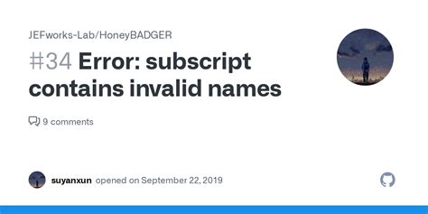 Error Subscript Contains Invalid Names Issue 34 JEFworks Lab