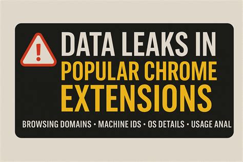 Popular Chrome Extensions Caught Leaking Sensitive User Data Via