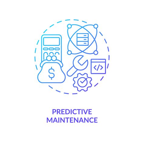 Predictive Maintenance Blue Gradient Concept Icon Ai And Data Science Solution For Business