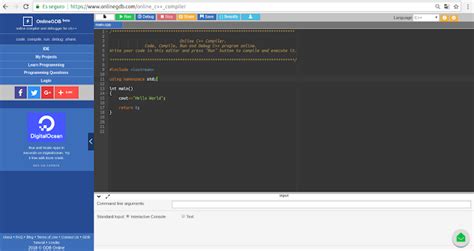 La Sabiduria Online C Compiler Online Editor Onlinegdb