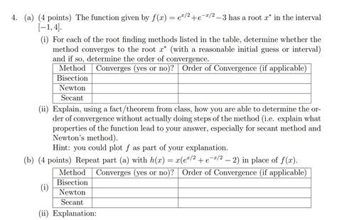 Solved A 4 Points The Function Given By Chegg Com