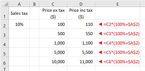 3 ways to build an absolute reference into excel formulas