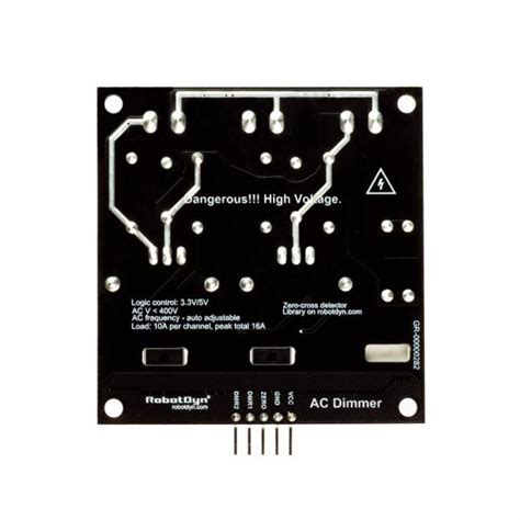 Двоканальний димер 220В для Arduino від Robotdyn купити в Києві та Україні