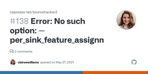 Error No Such Option Per Sink Feature Assignments Issue Caporaso Lab Sourcetracker