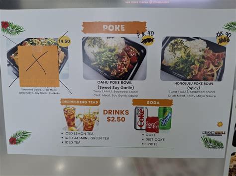 Online Menu Of Moon Grill Hawaiian Bbq Restaurant Ontario California