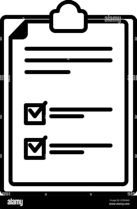 Clipboard With Checklist Icon Over White Background Line Style Vector