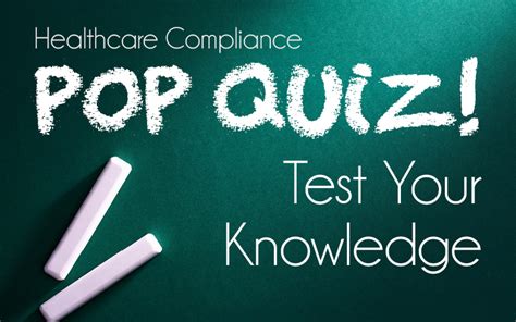 Healthcare Compliance Pop Quiz Test Your Knowledge First Healthcare